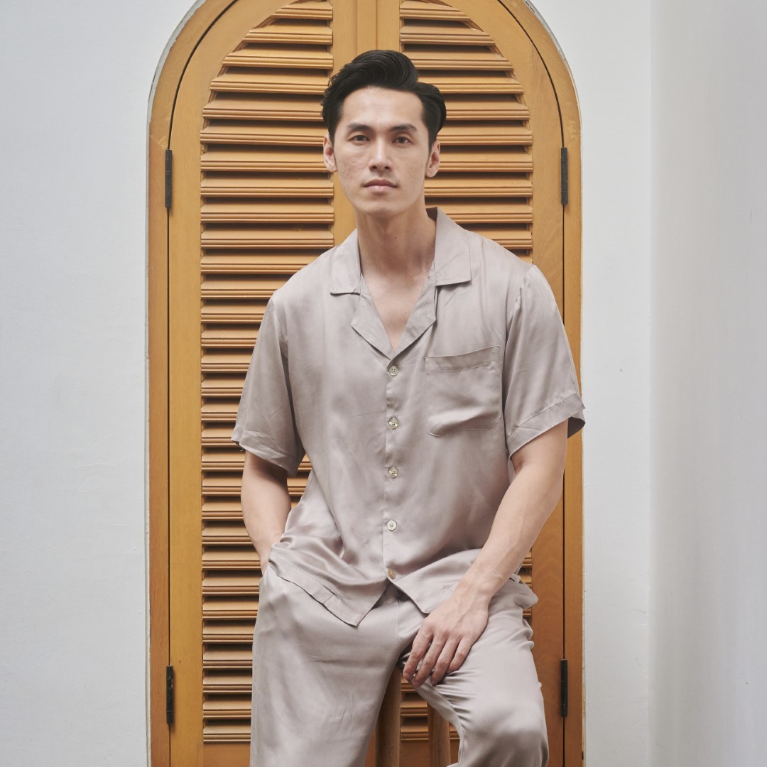 Charcoal - Unisex Piyama Set Sleek Cotton | Sleep Project Indonesia