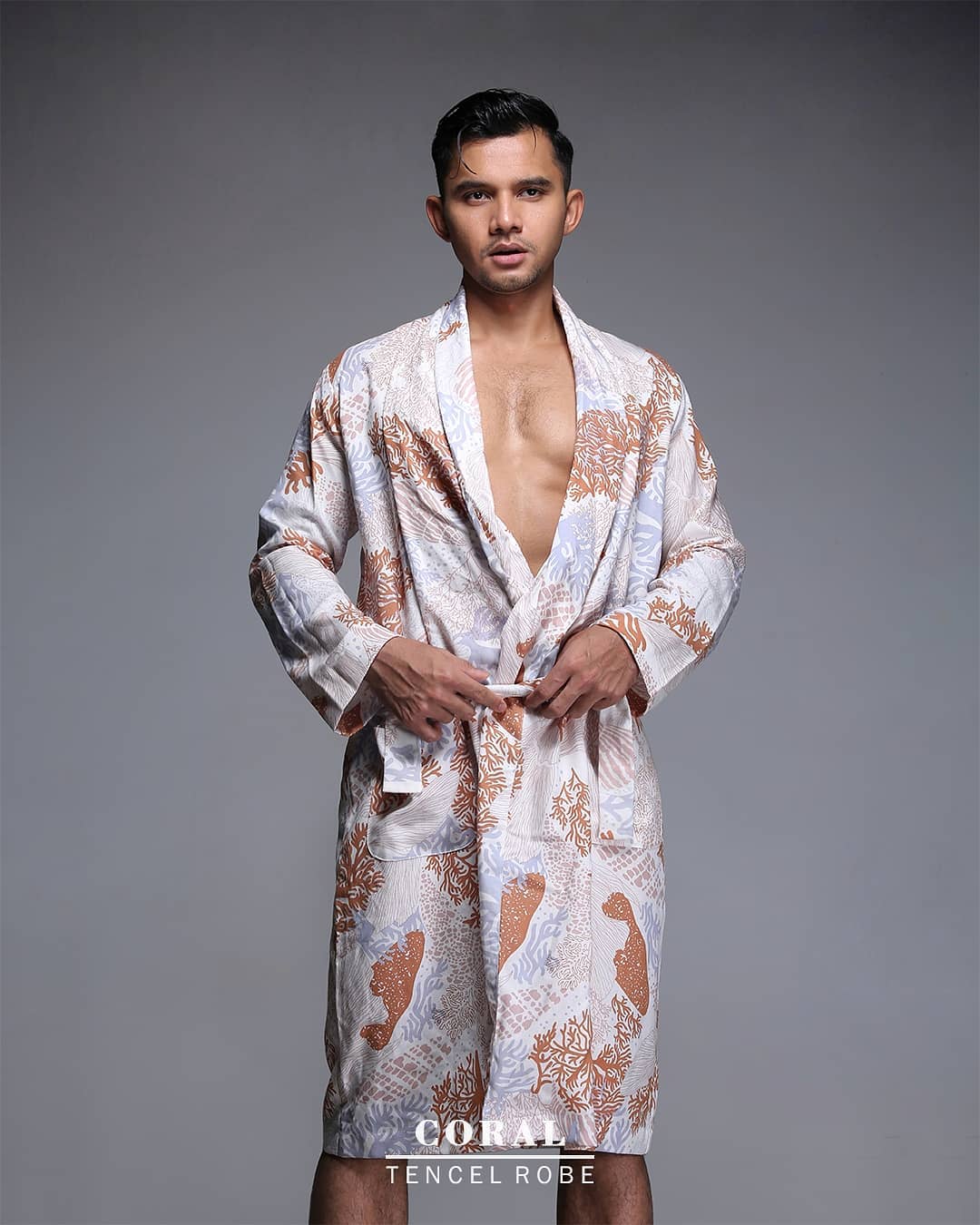 Coral - TENCEL™ Premium Robe with Canvas Texture | Sleep Project Indonesia