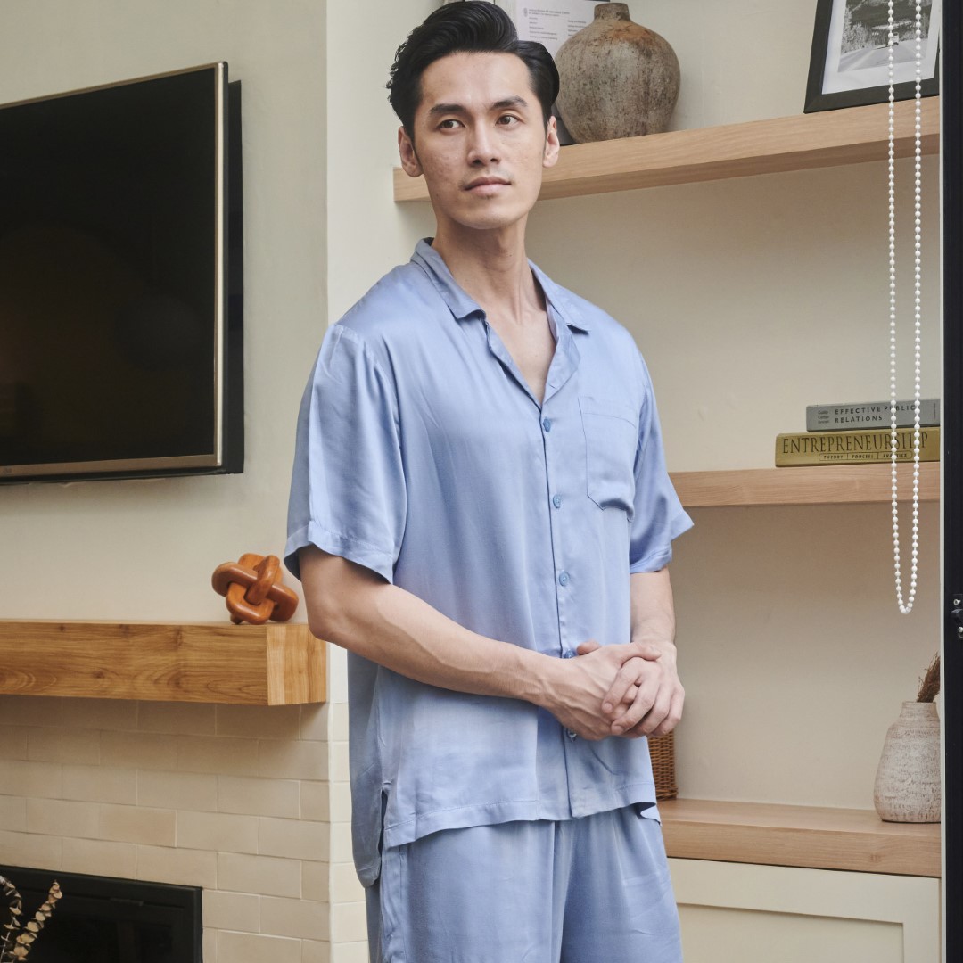 Grey - Unisex Piyama Set Sleek Cotton | Sleep Project Indonesia