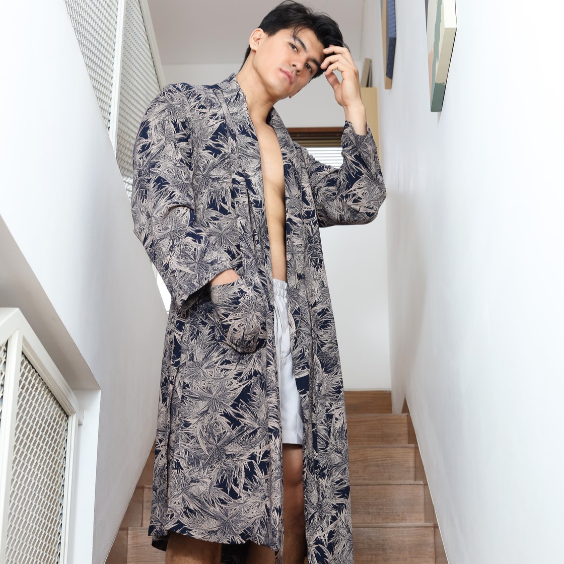Coral - TENCEL™ Premium Robe with Canvas Texture | Sleep Project Indonesia