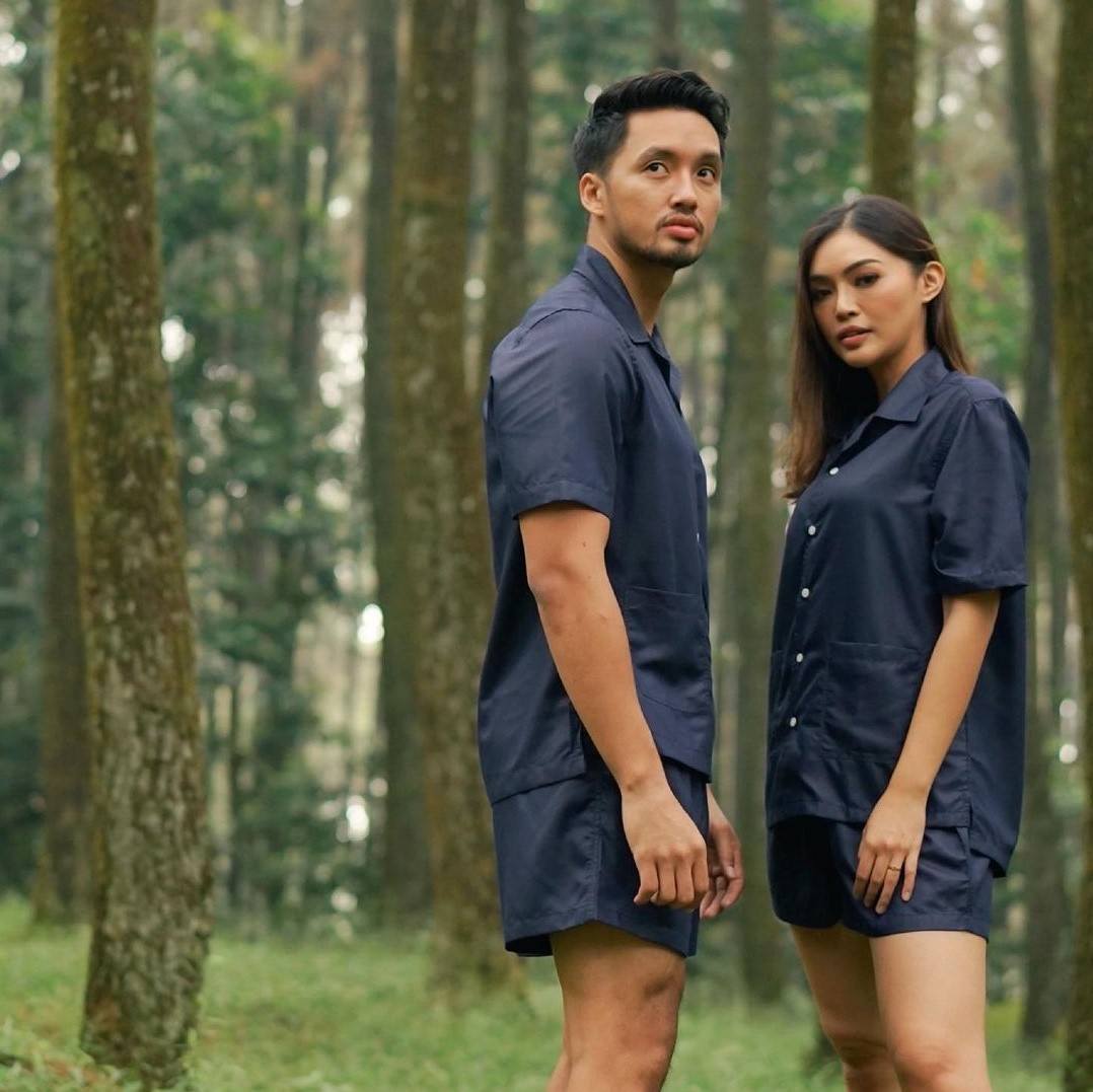 Navy Blue - Piyama Set 100% Sleek Cotton | Sleep Project Indonesia