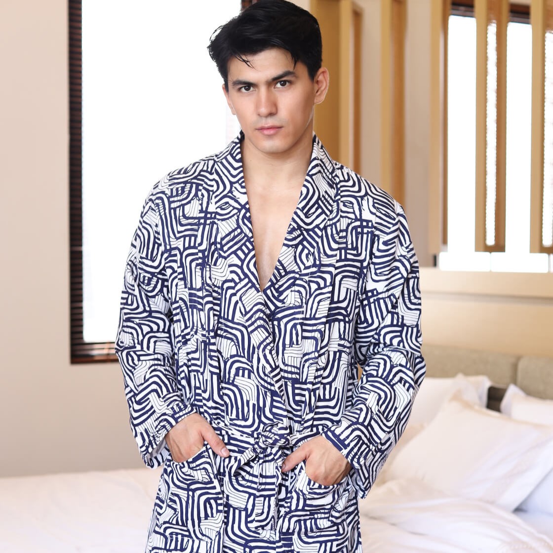 Rombardi - Unisex Robe with Canvas Texture (TENCEL™ Lyocell) | Sleep ...